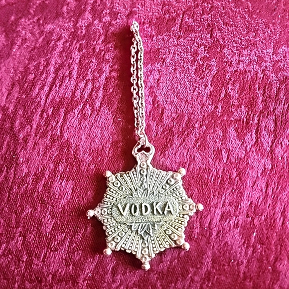 Kitchen | Vintage Heavy Brass Liquor Bottle Tag Marker Vodka Gin Double ...